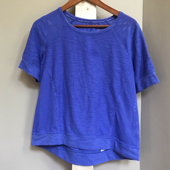 Calvin Klein | Tops | Calvin Klein Mesh Blue Performance Wear | Poshmark